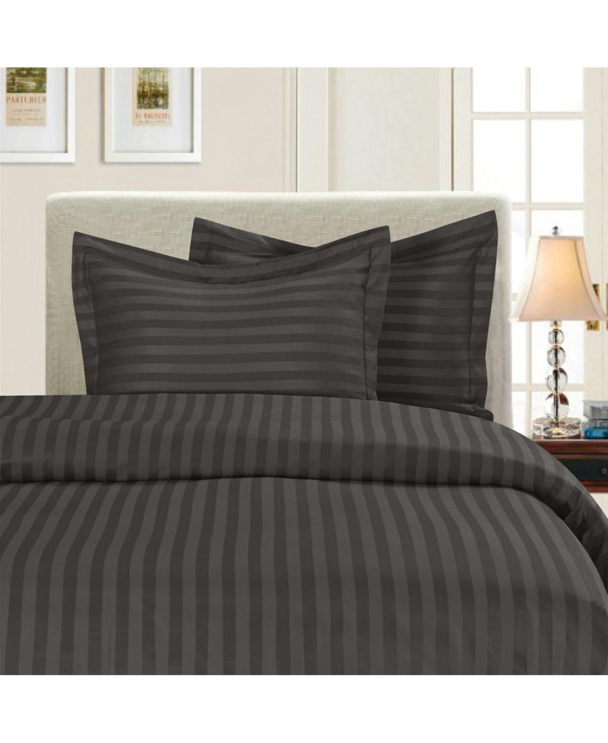 Click here for Elegant Comfort Luxurious Stripe Wrinkle-Free 3-Pc... prices