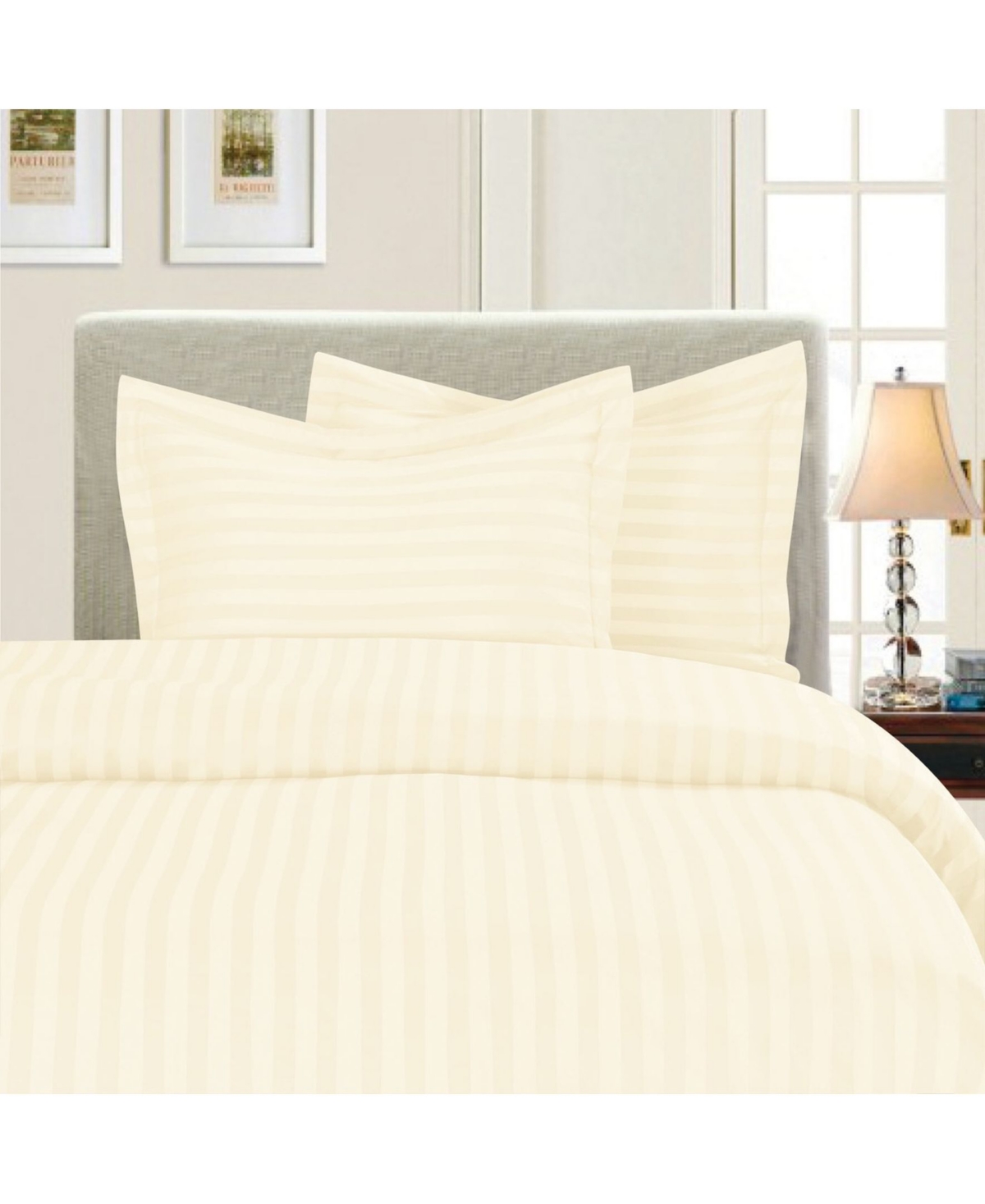 Click here for Elegant Comfort Luxurious Stripe Wrinkle-Free 3-Pc... prices