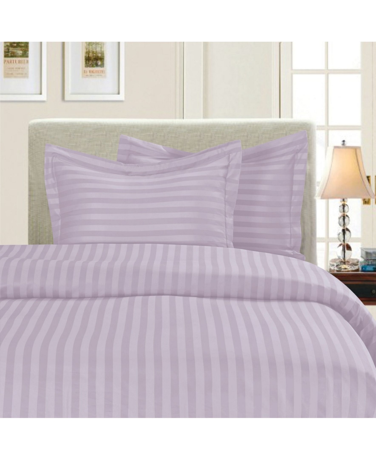 Click here for Elegant Comfort Luxurious Stripe Wrinkle-Free 3-Pc... prices