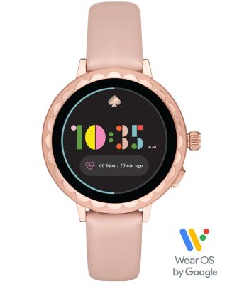 kate spade new york Women's Scallop Blush Leather Touchscreen Smart ...