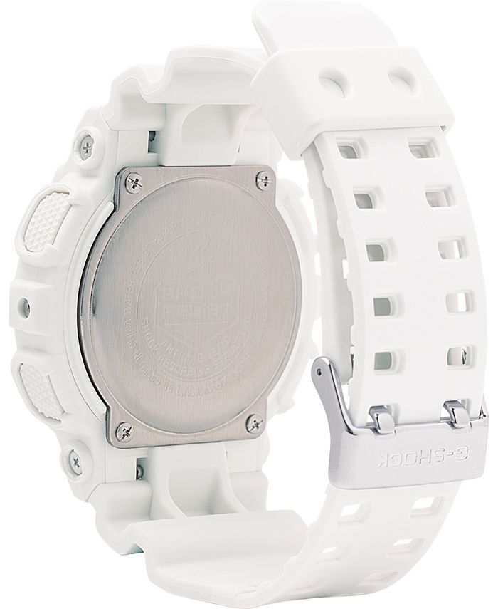 G-Shock Men's Analog-Digital White Resin Strap Watch 51.2mm - Macy's