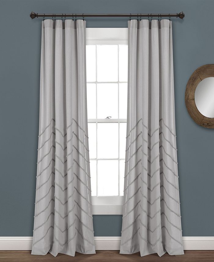 Lush Décor Chenille Chevron 84"x40" Window Panel Set - Macy's