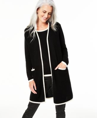 Charter Club Cashmere Tipped Completer Cardigan, Created for Macy's ...
