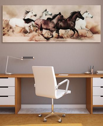 Empire Art Direct 'Stampede' Frameless Free Floating Tempered Glass ...