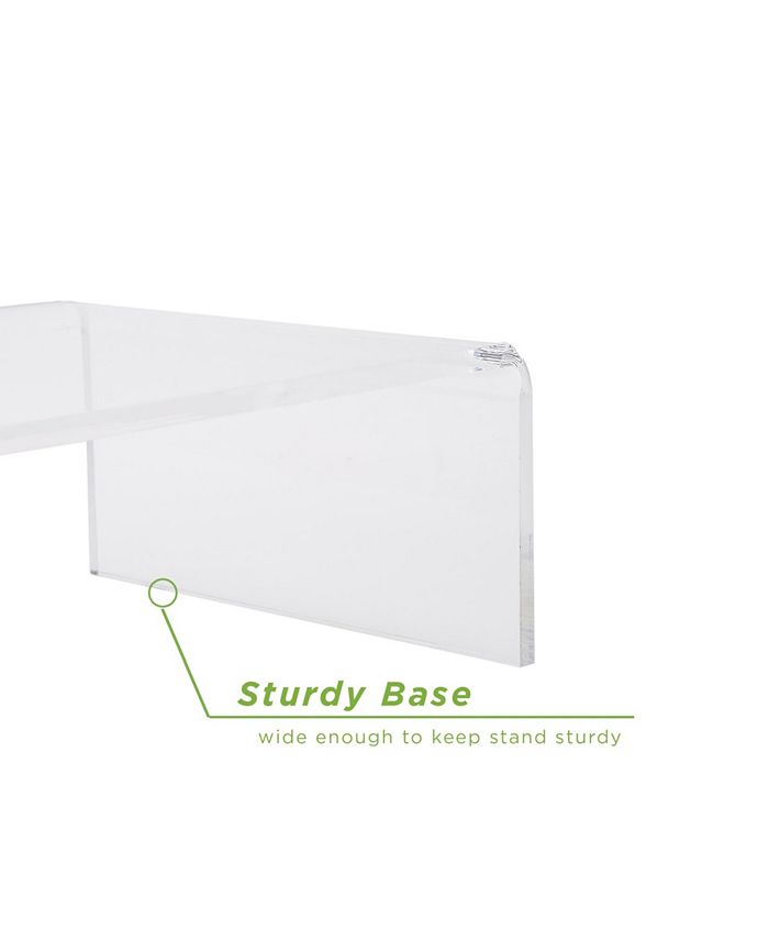 Mind Reader Acrylic Monitor Stand Riser For Computer, Laptop, Imac ...