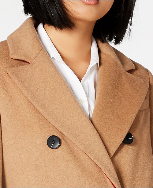 French Connection Double-Breasted Coat & Reviews - Coats - Women - Macy's