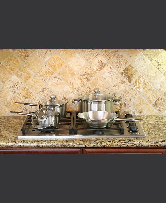 Cook Pro Cookpro 7 Piece Cookware Set with Encapsulated Base - Macy's