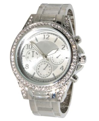 Women's Rhinestone Bezel Bracelet Watch 38mm - Macy's