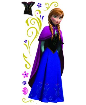 RoomMates Frozen'S Anna With Cape Giant Peel And Stick Wall Decals - Macy's
