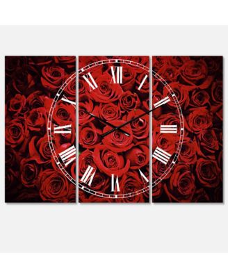 Designart Traditional 3 Panels Metal Wall Clock - Macy's