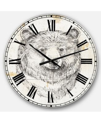 Designart Wildlife Animal Oversized Metal Wall Clock - Macy's