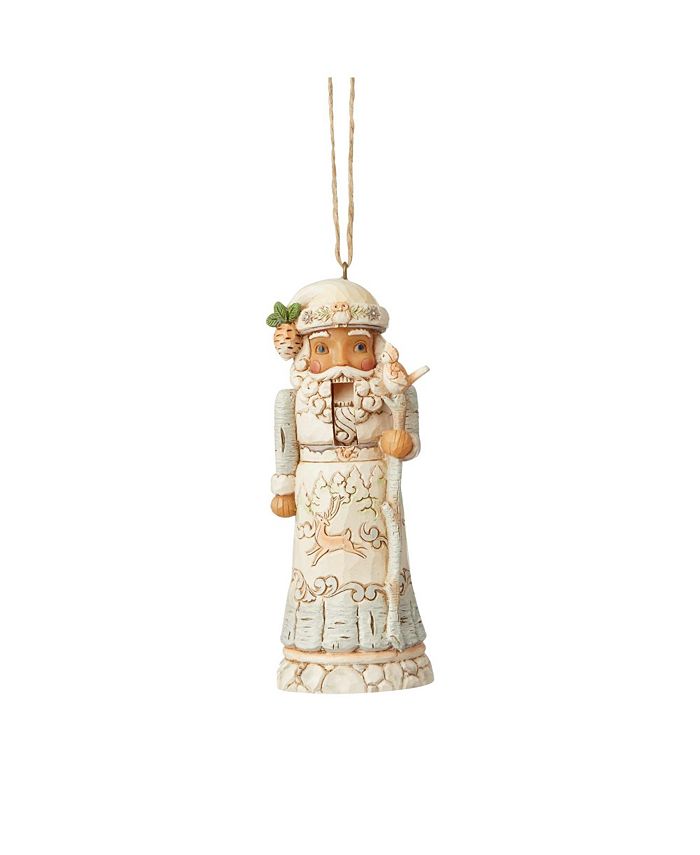 Enesco Jim Shore White Woodland Nutcracker Ornament - Macy's