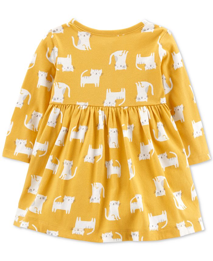 Carter's Baby Girls Cat-Print Cotton Dress - Macy's