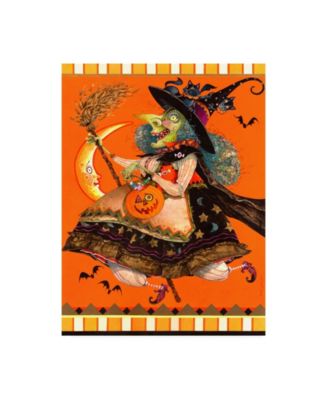 David Galchutt Witch and Her Broom Canvas Art - 19.5" x 26" - Macy's