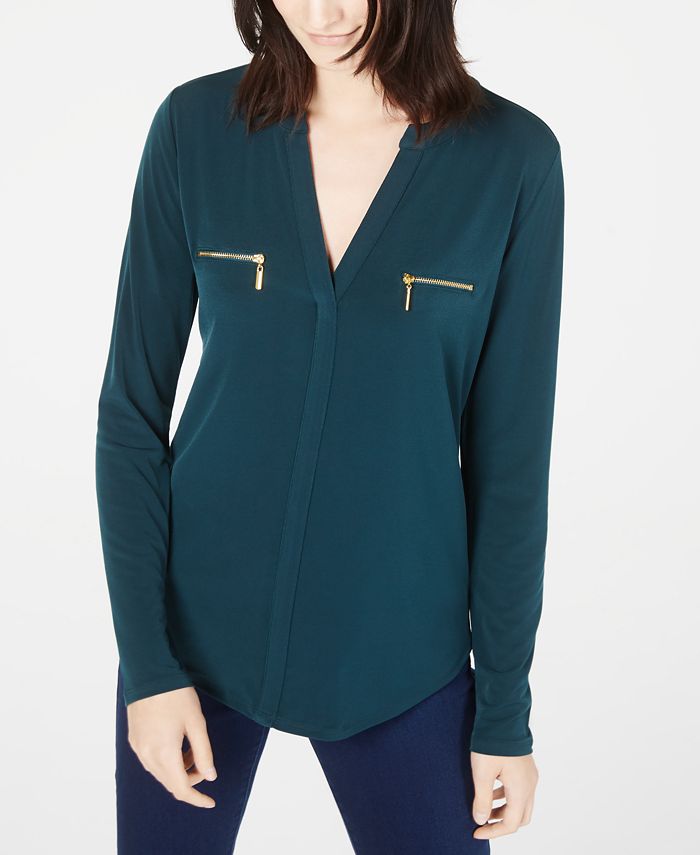 INC International Concepts INC Zip-Pocket Blouse, Created for Macy's ...