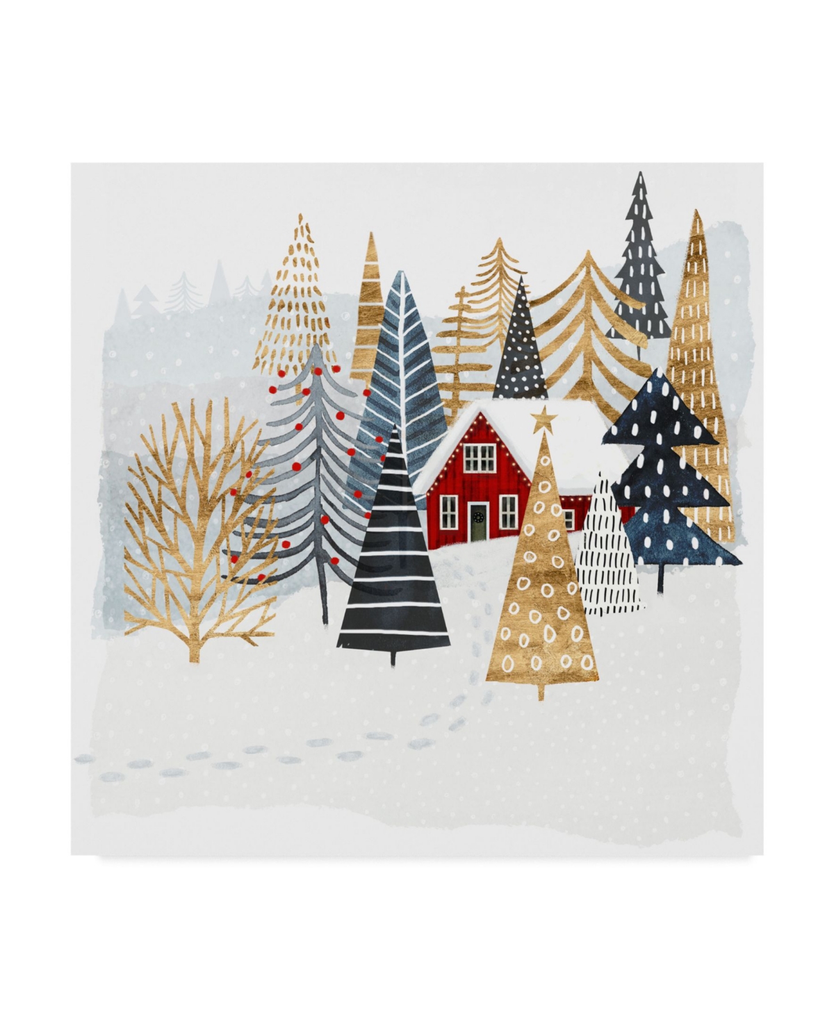 Click here for Victoria Borges Christmas Chalet I Canvas Art - 20... prices