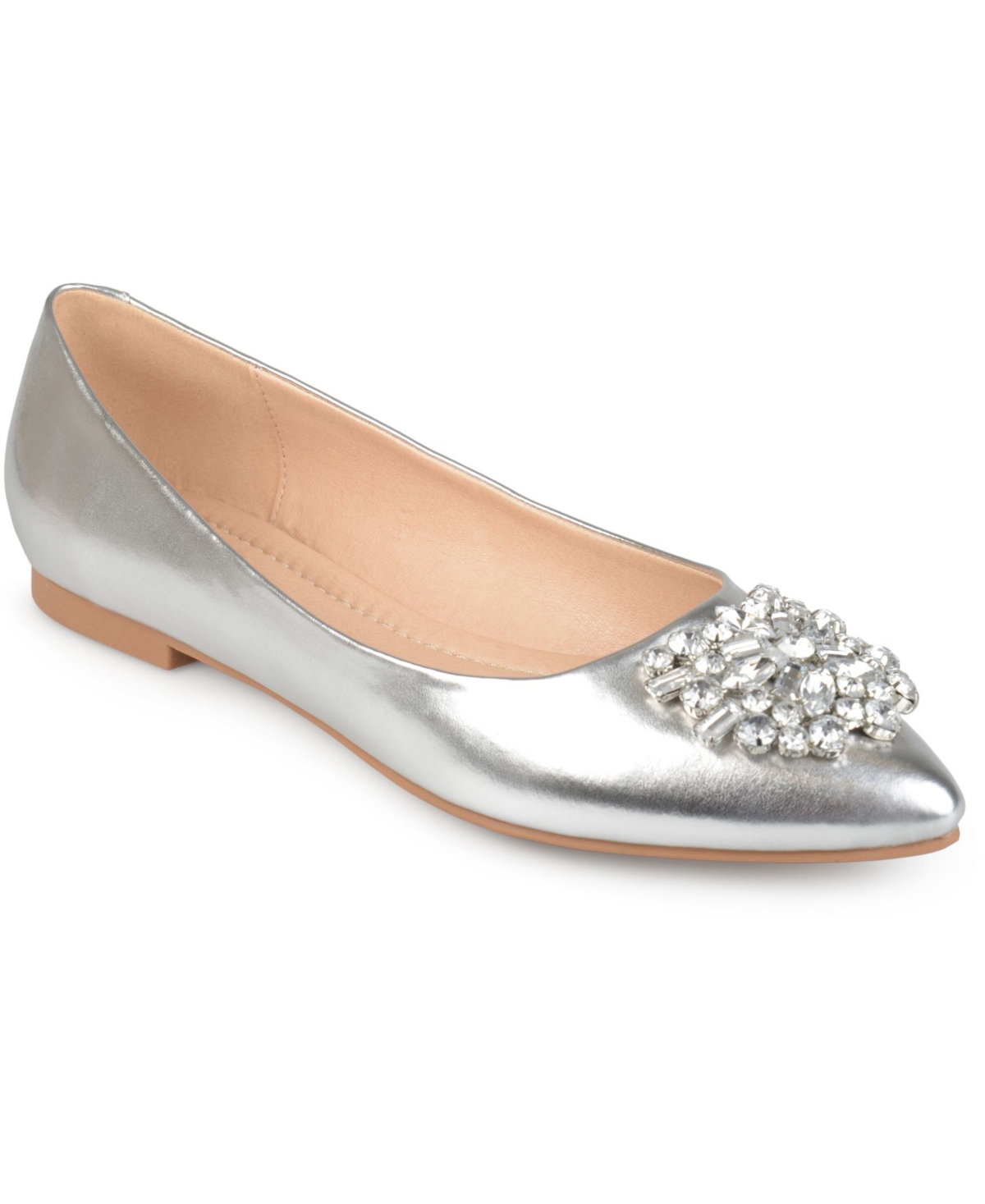 Click here for Journee Collection Womens Renzo Jeweled Flats - Si... prices