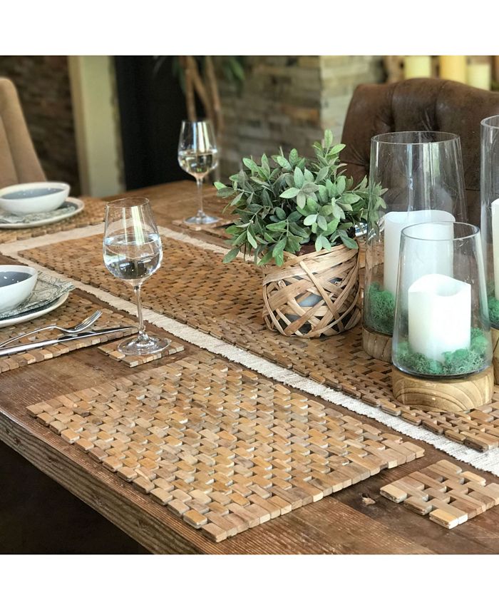 Hip-o Modern Living Teak Table Runner - Macy's