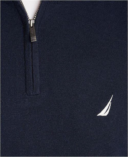 Nautica Men's Classic-Fit Navtech Quarter-Zip Sweater & Reviews ...