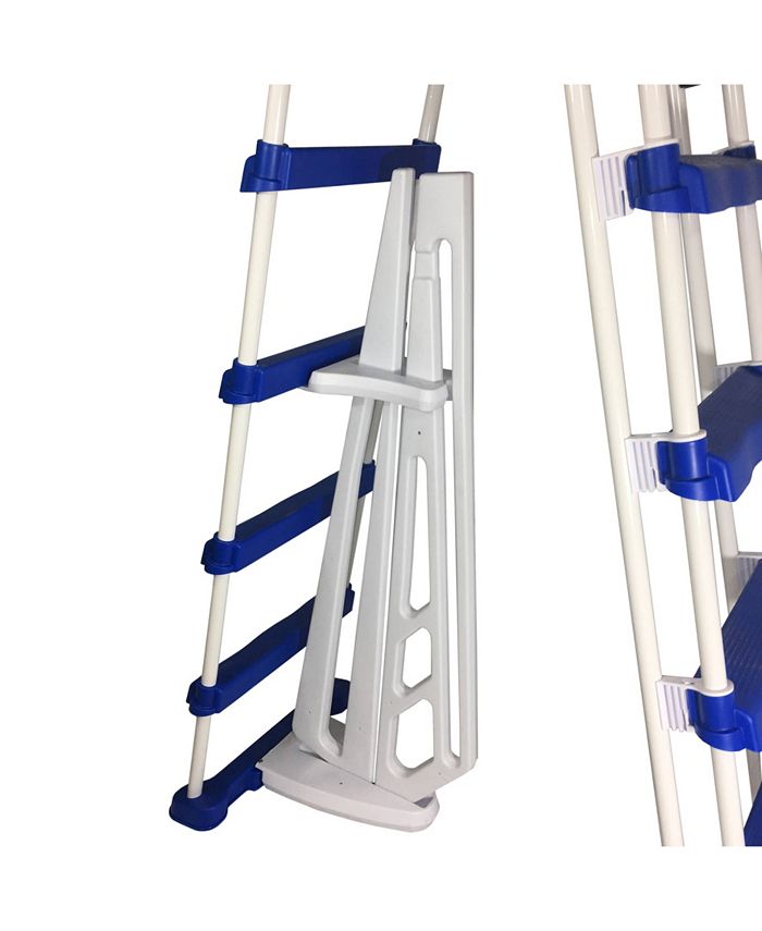 Blue Wave 52 in A Frame Ladder with Safety Barrier and Removable Steps ...