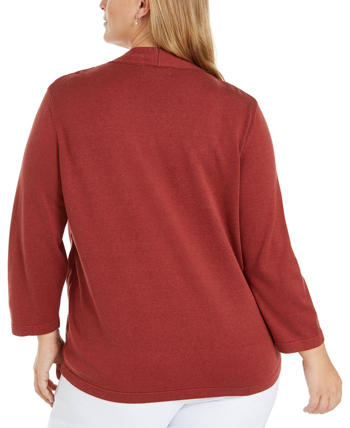 Alfred Dunner Plus Size Cedar Canyon Layered-Look Sweater - Macy's