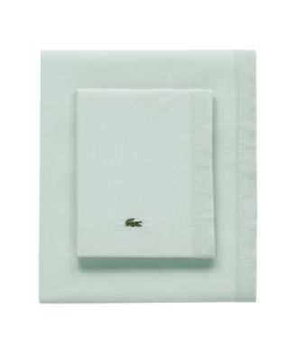 Lacoste Percale Pale Aqua Solid Std King Sheet Set - Macy's