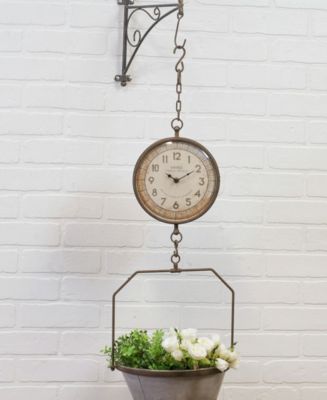 VIP Home & Garden Rust and Galvanized Metal Scale Clock - Macy's