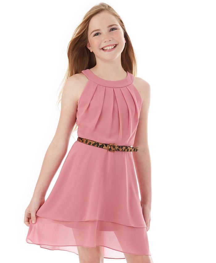 BCX Big Girls Pleated Halter Dress - Macy's