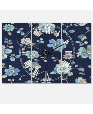 Designart Traditional 3 Panels Metal Wall Clock - Macy's