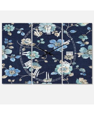 Designart Traditional 3 Panels Metal Wall Clock - Macy's