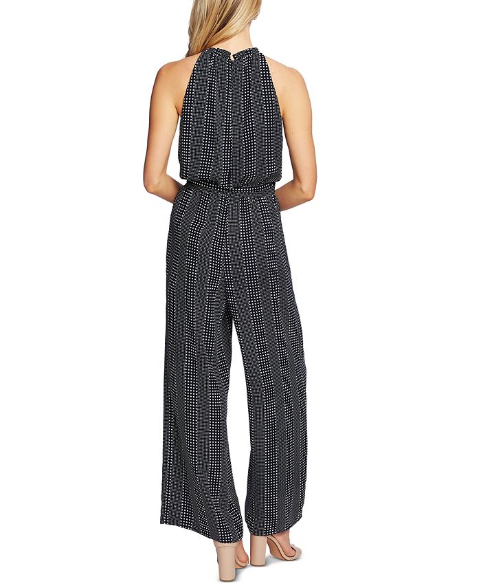 CeCe Dot-Striped Belted Jumpsuit - Macy's