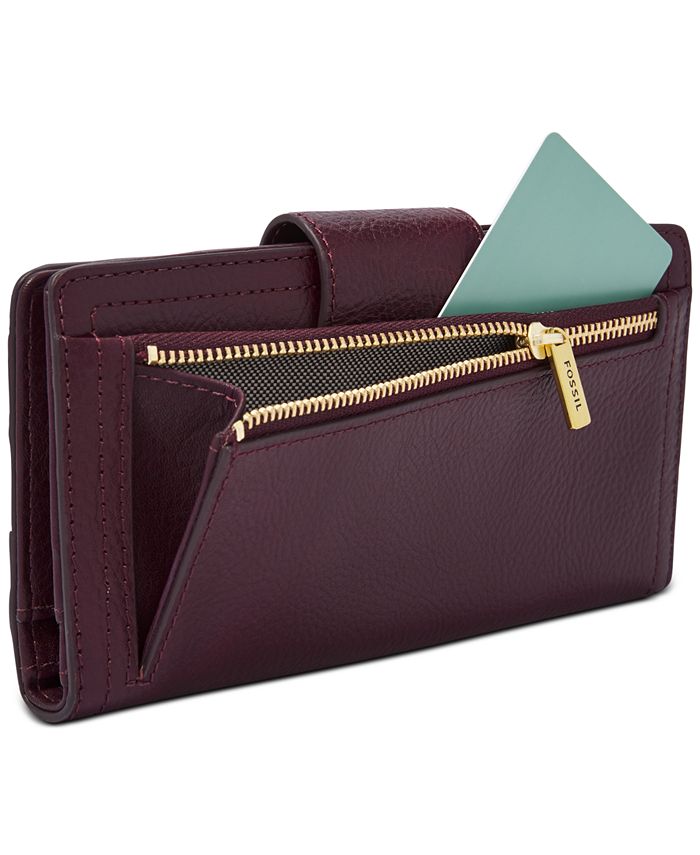 Fossil RFID Logan Leather Tab Wallet - Macy's