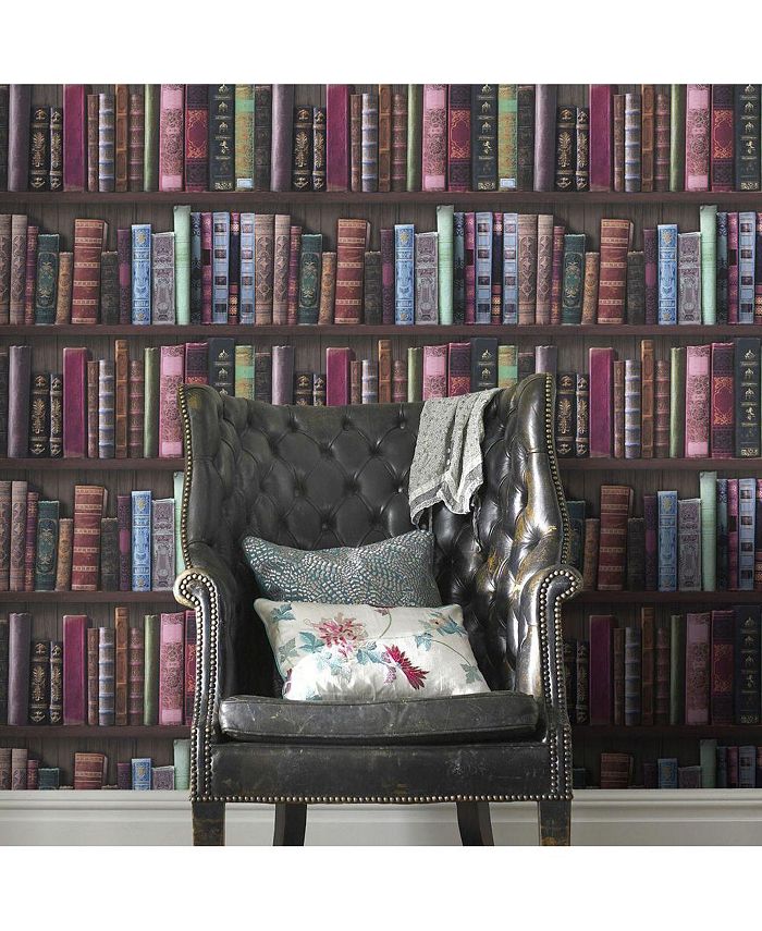 Graham & Brown Graham Brown Book Shelf Wallpaper - Macy's