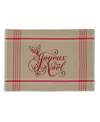 Design Imports Joyeux Noel Printed Placemat Set - Macy's