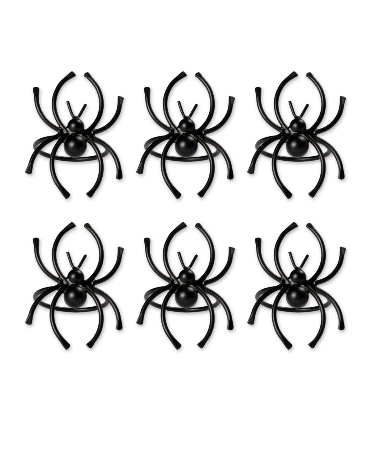 Click here for Design Imports Spider Napkin Ring Set - Black prices