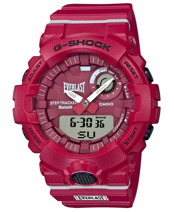 G-Shock Men's Analog-Digital Everlast Red Resin Strap Watch 48.6mm, A ...