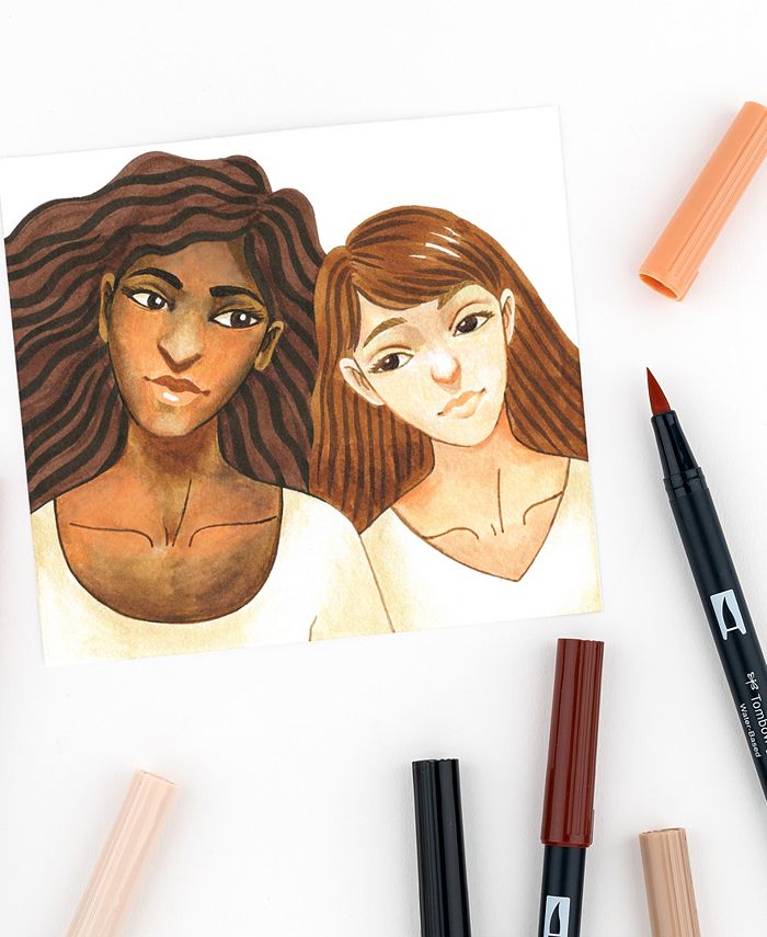Tombow Dual Brush Pen Art Markers, Portrait, 10-Pack - Macy's
