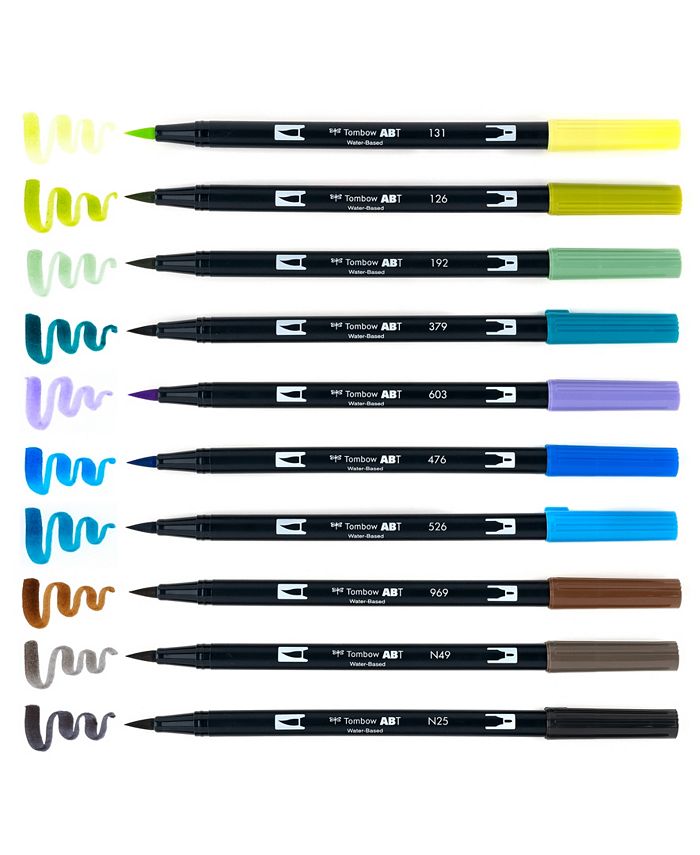 Tombow Dual Brush Pen Art Markers, Landscape, 10-Pack - Macy's