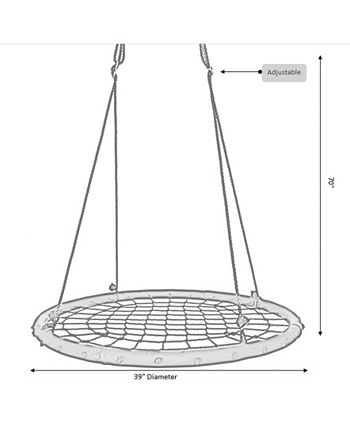 PawsMark Round Net Tree Swing with Hanging Ropes - Macy's