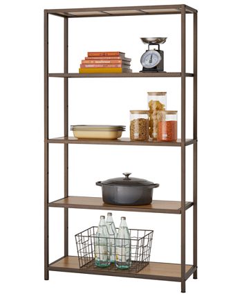 TRINITY 5-Tier Bamboo Shelving Rack - Macy's