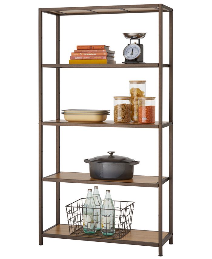 TRINITY 5-Tier Bamboo Shelving Rack - Macy's