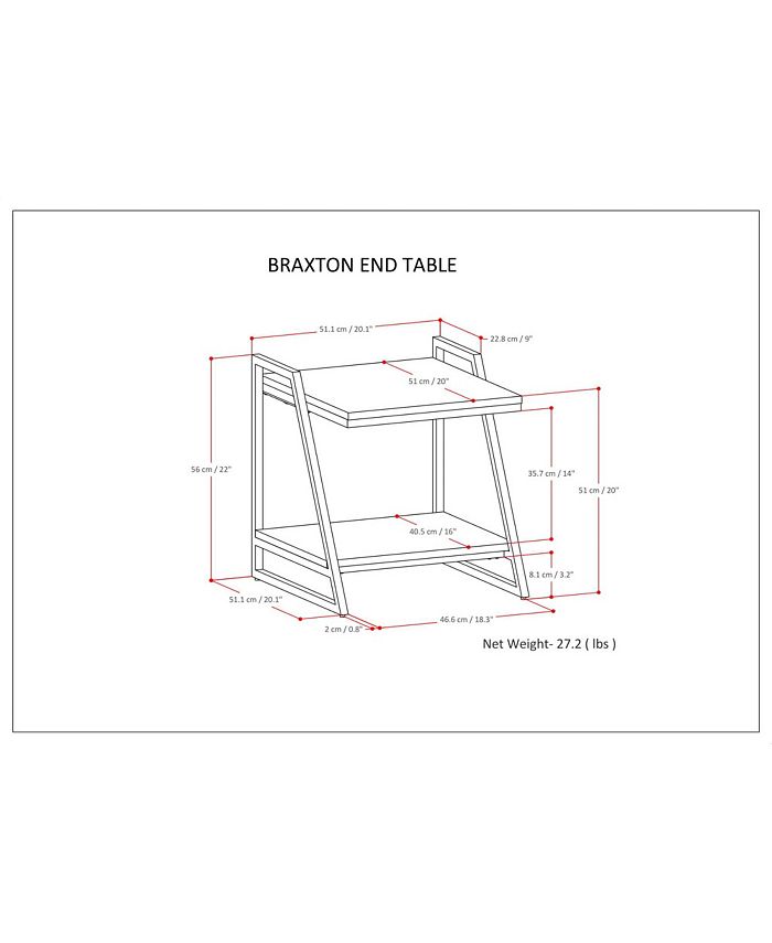 Simpli Home Braxton End Table - Macy's