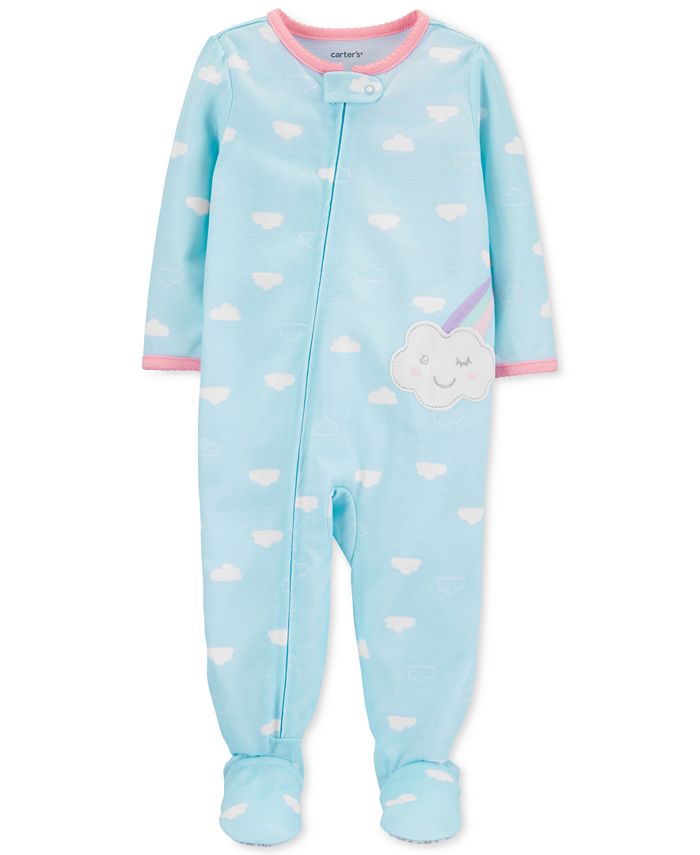 Carter's Baby Girls Footed Cloud Pajamas - Macy's