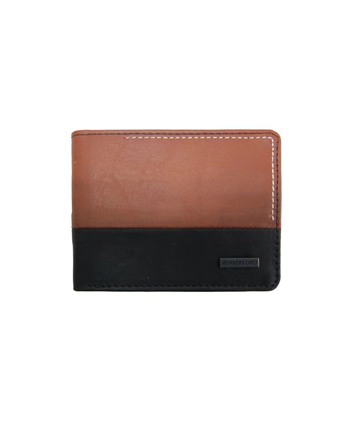 Members Only Men's Two Tone Contrast Stitch Wallet - Macy's