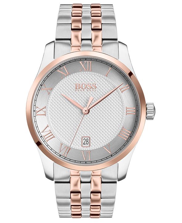 BOSS Men's Master Two-Tone Stainless Steel Bracelet Watch 41mm ...