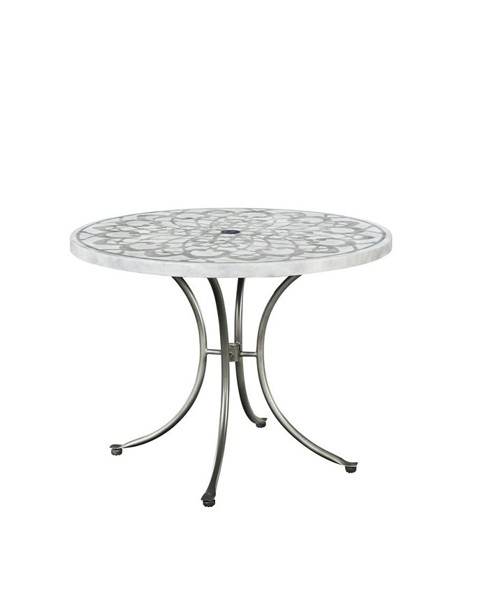 Home Styles Capri Concrete Stenciled Round Outdoor Table - Macy's