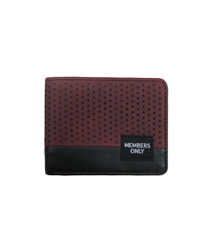 Members Only Men's Cut and Sew Perforated Wallet - Macy's