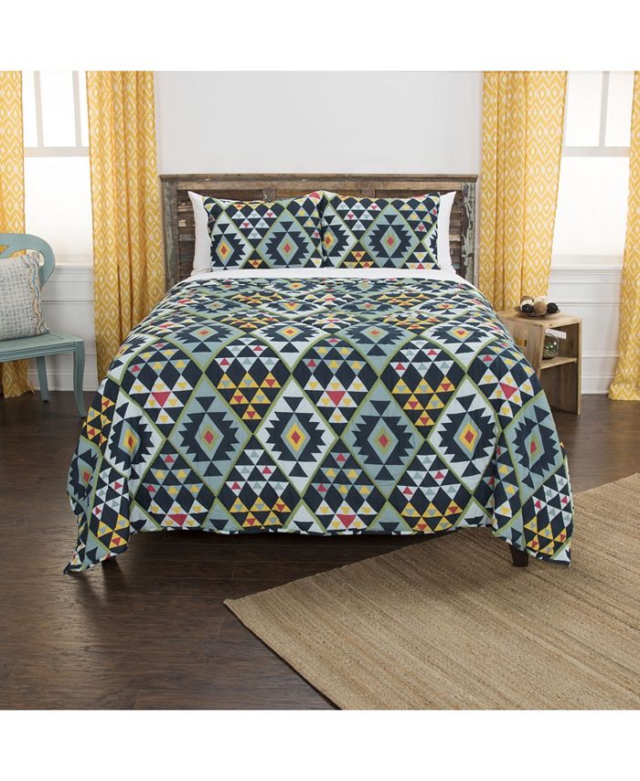 Rizzy Home Riztex USA Miles 3 Pc. Quilt Set, King - Macy's