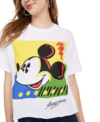 Mad Engine Disney Juniors' Cotton Mickey Mouse Graphic-Print T-Shirt ...