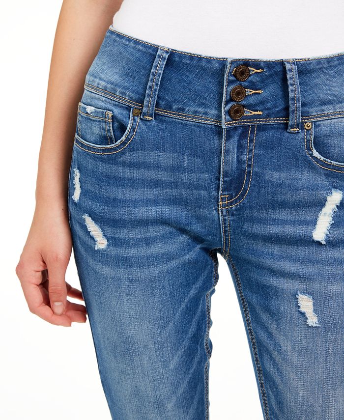 Indigo Rein Juniors' Ripped Cuffed Jeans - Macy's